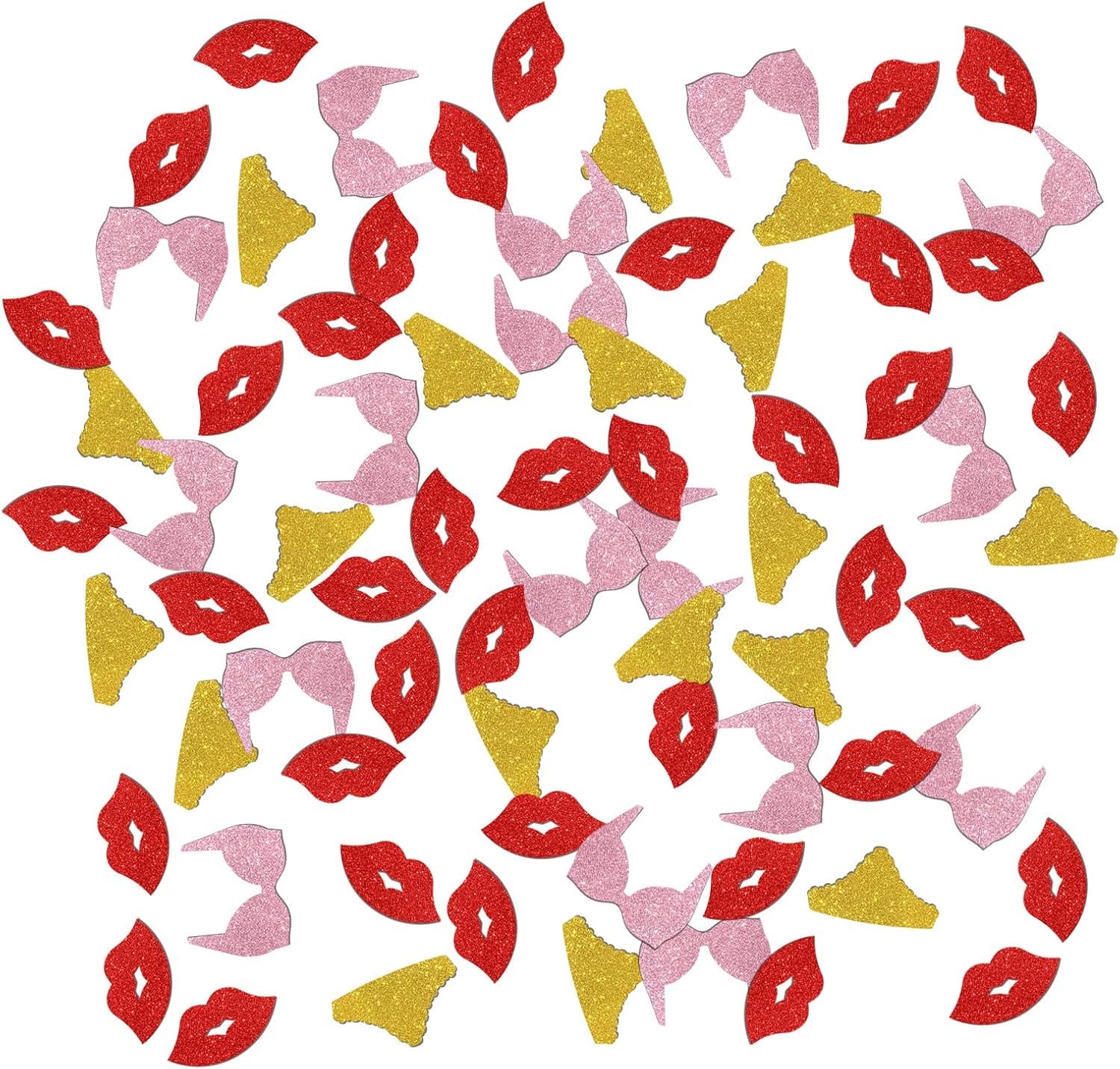 Bachelorette Party Confetti Glitter, Bra Panties Lip Table Confetti ...