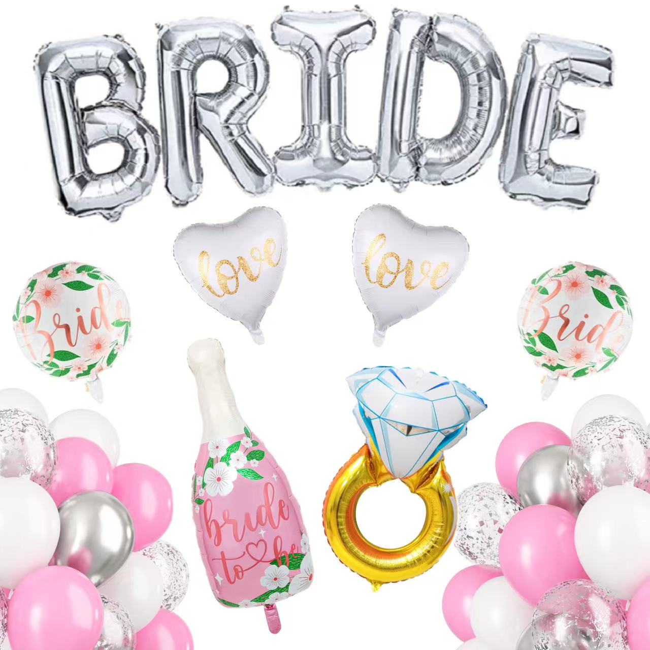Letter Balloons - BRIDE OR DIE 16" Inch Alphabet Letters Foil Mylar ...