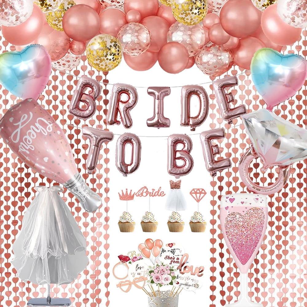 Bachelorette Party Decorations Kits,Rose Gold Bridal Shower Party Decor ...