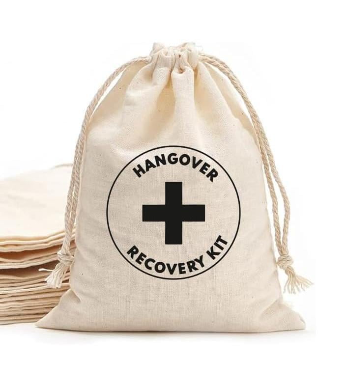 Bachelorette Party Favor Bags, Wedding Survival Recovery Kit, Drawstring Hangover Kit 10 x 12 cm ...