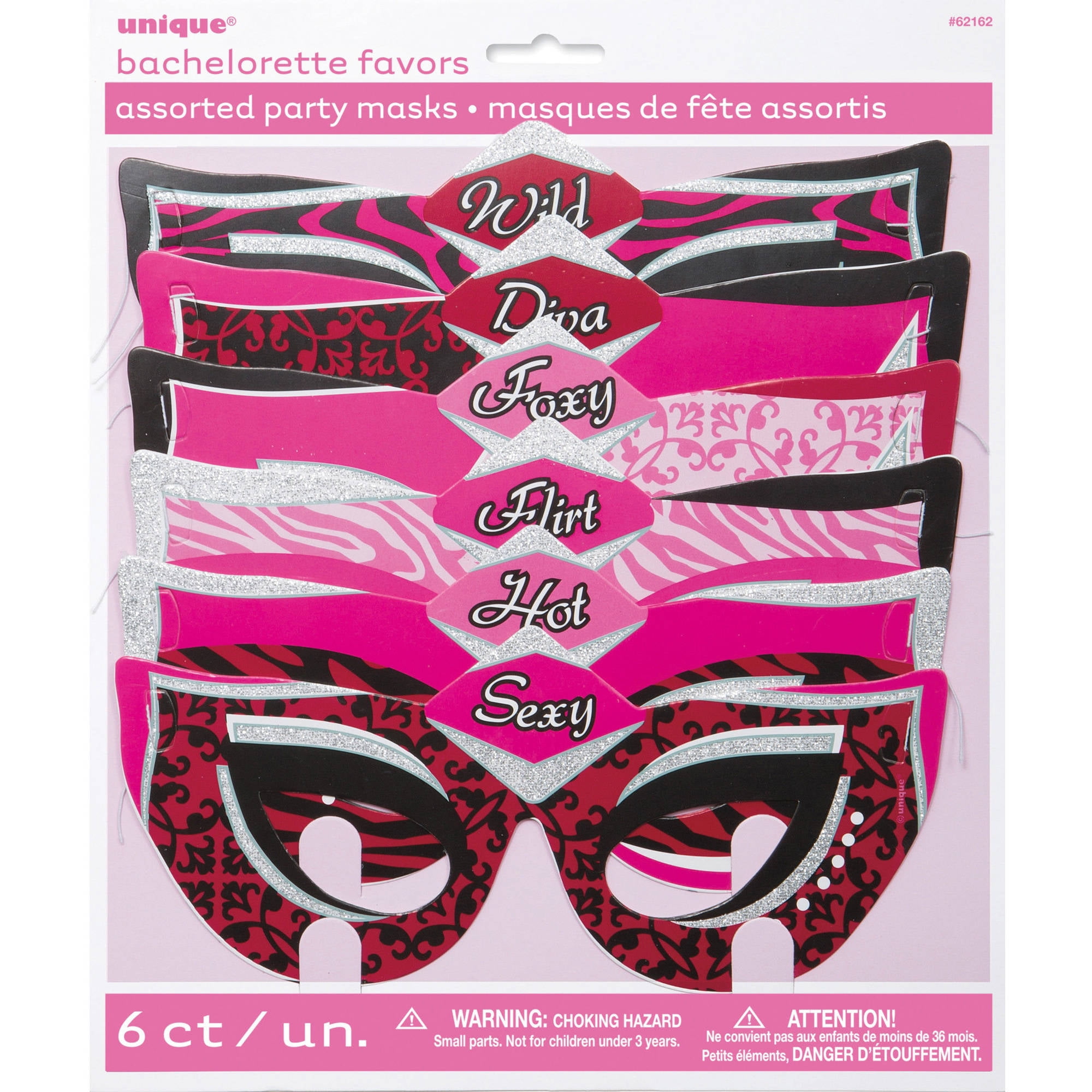 Bachelorette Party Masks, Assorted, 6ct - Walmart.com