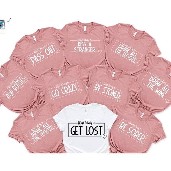 Bachelorette Party Shirts Most Likely To Team Bride TShirt - Walmart.com