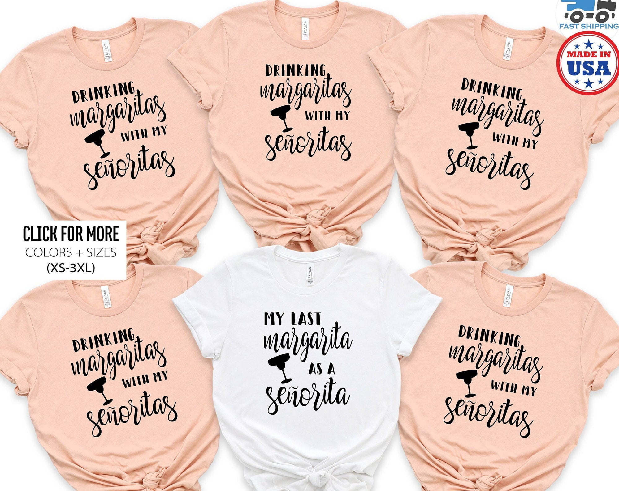 Bachelorette Party Shirts My Last Margarita As A Senorita Tee Drinking ...