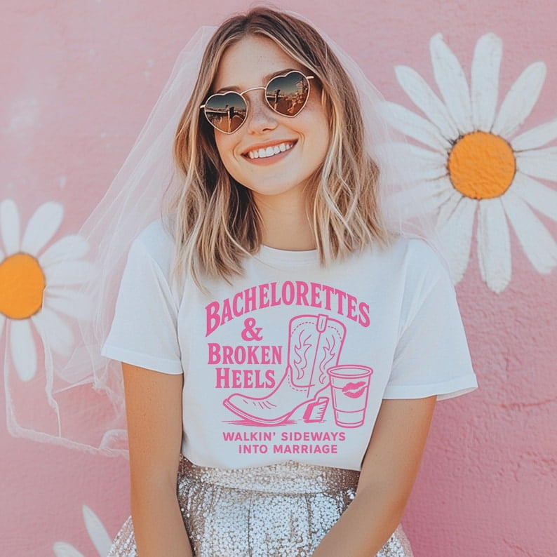 Bachelorette Party Tee – Cowboy Design Girls Night Shirt - Walmart.com
