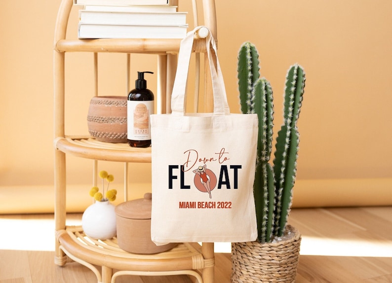 Bachelorette Tote Miami Welcome Destination Bride Beach Bridesmaid ...
