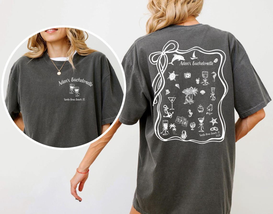 Bachelorette Trip Shirt Santa Rosa Beach Coastal Icon Tee All Size S ...