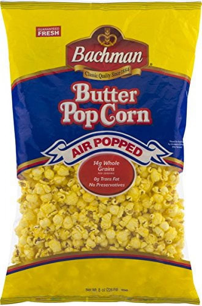 Bachman Air Popped Butter Popcorn 8 oz. Bag (4 Bags) - Walmart.com