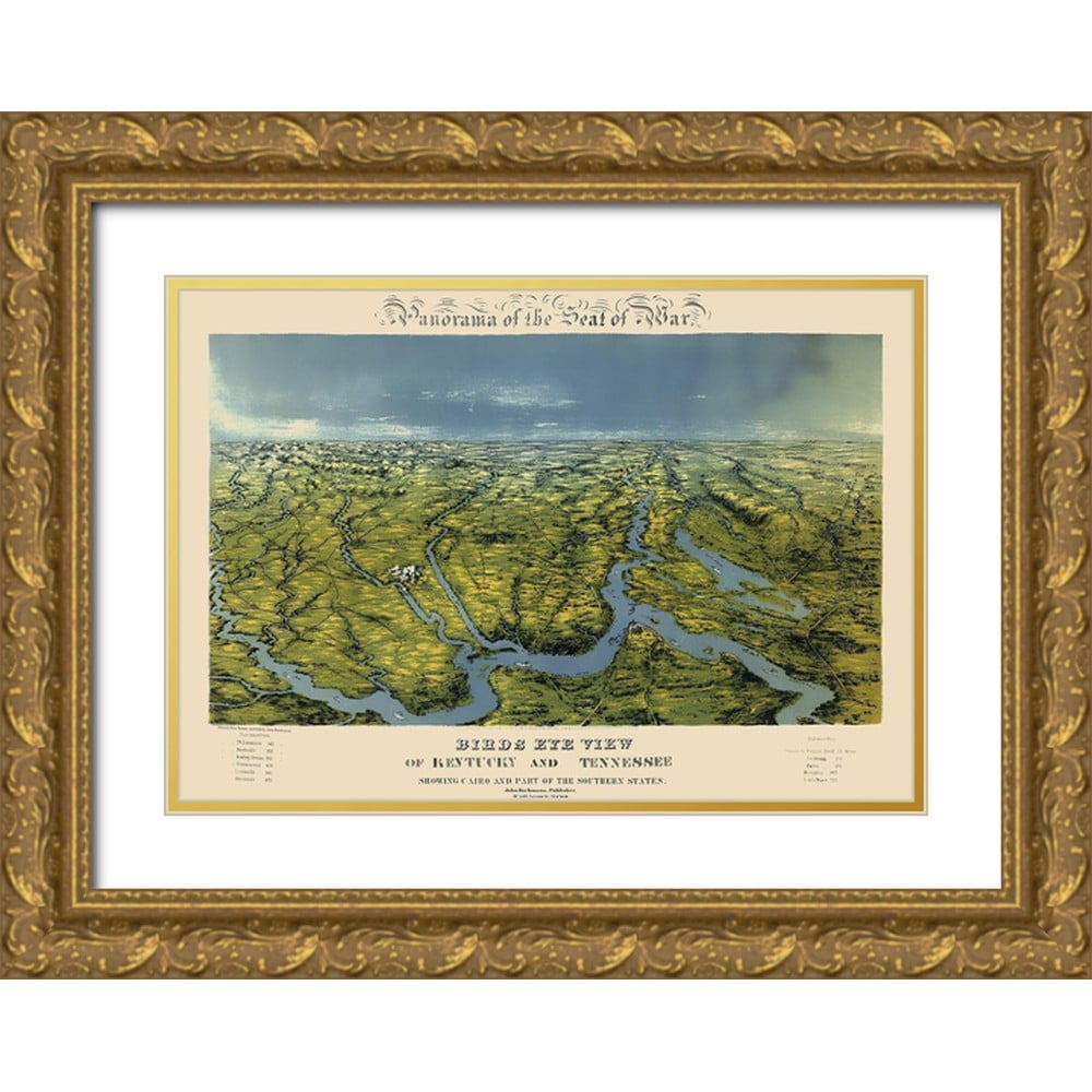 Bachmann 14x11 Gold Ornate Wood Framed with Double Matting Museum Art ...