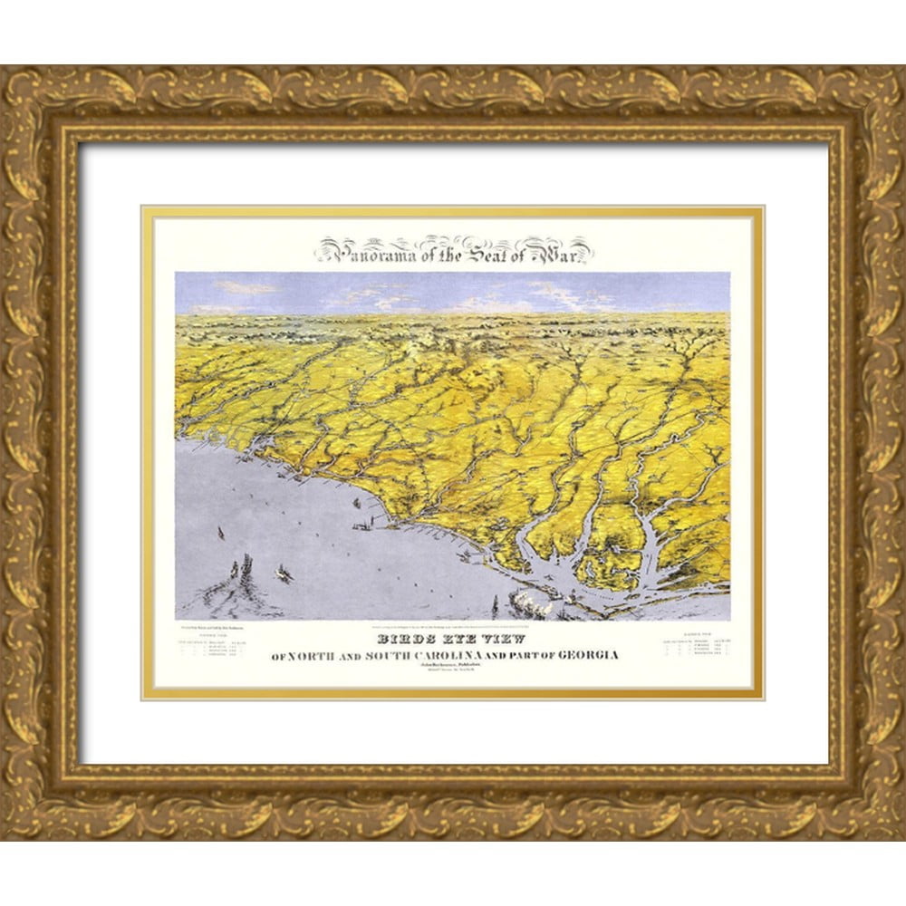 Bachmann 14x12 Gold Ornate Wood Framed with Double Matting Museum Art ...
