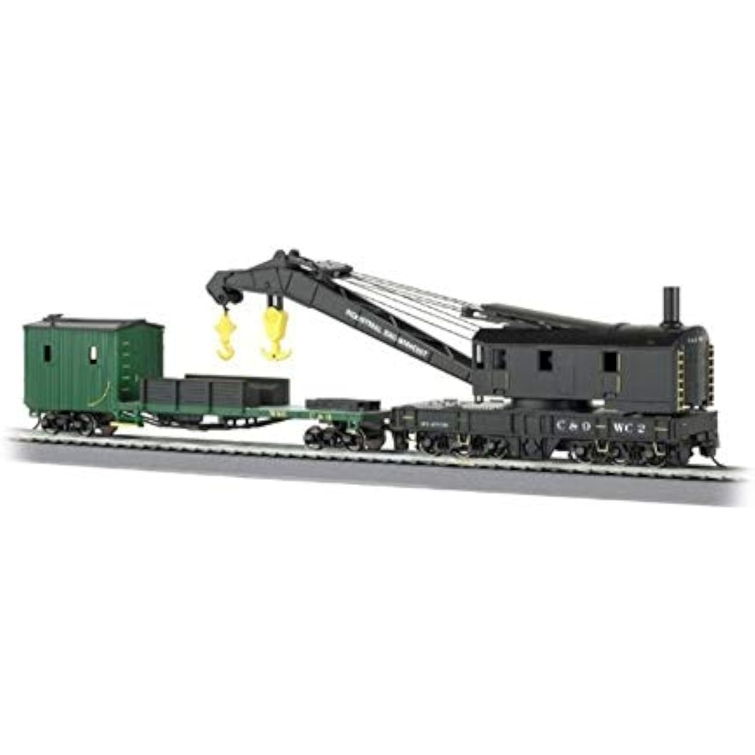 Bachmann 16122 HO Scale Chesapeake & Ohio 250-Ton Steam Crane & Boom ...