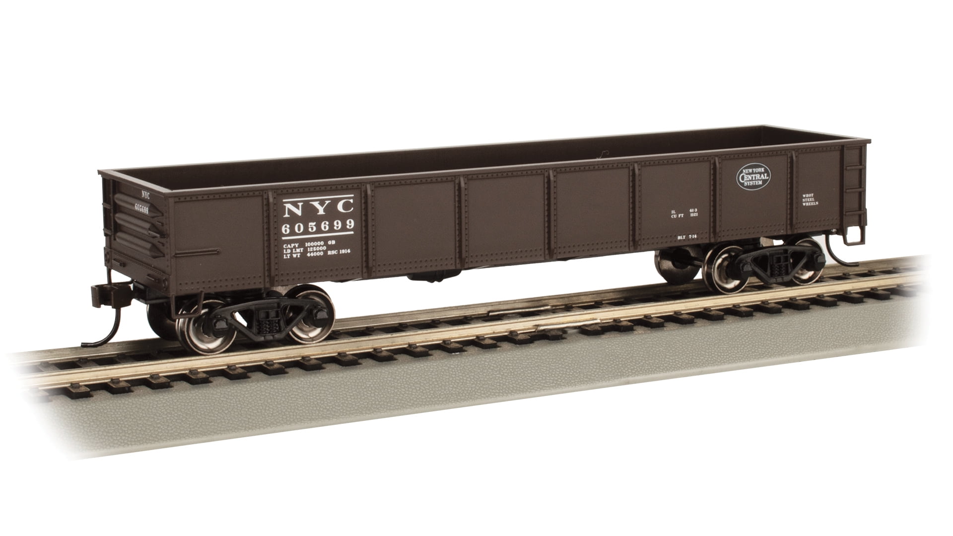 Bachmann 17219 HO New York Central #605699 - 40' Gondola - Walmart.com