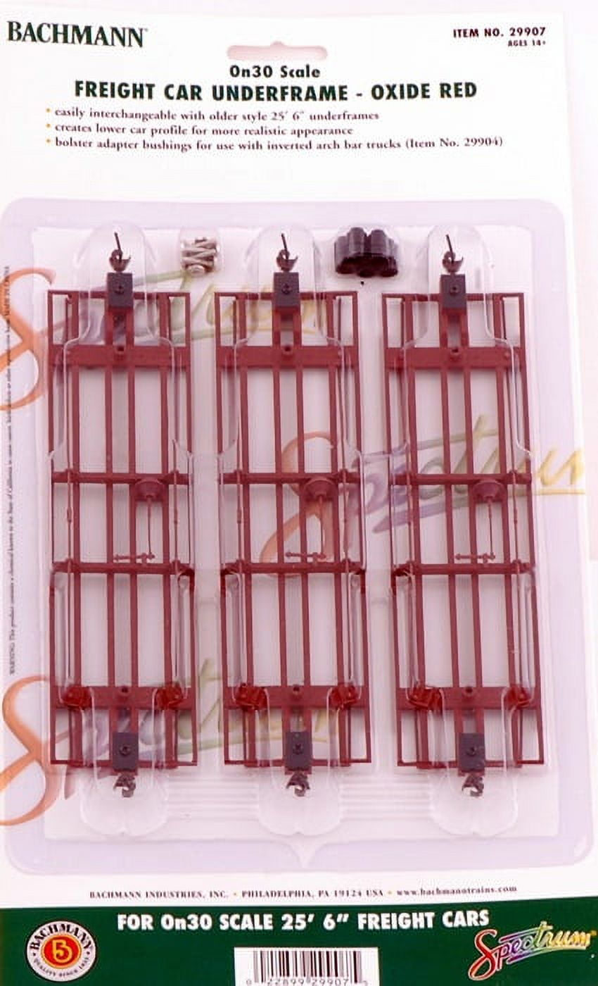 Bachmann On30 Scale Train Freight Car Underframe Oxide Red 29907 ...