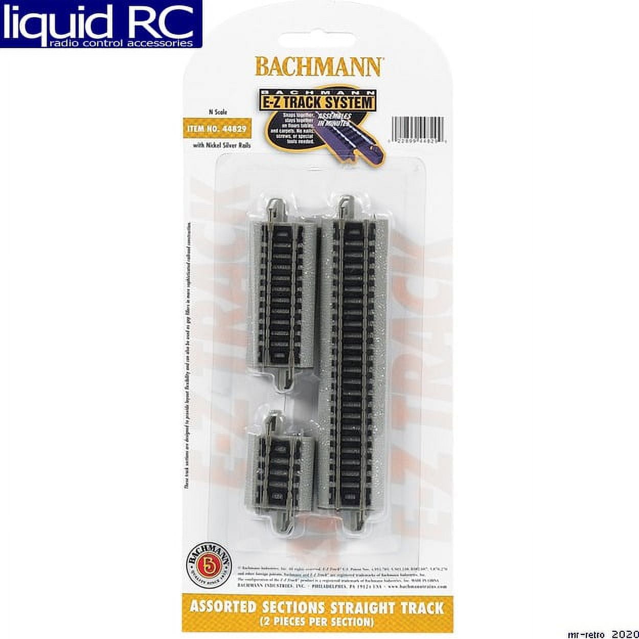Bachmann 44829 N Assorted Short Sections Nickel Silver E-Z Track (Pack ...