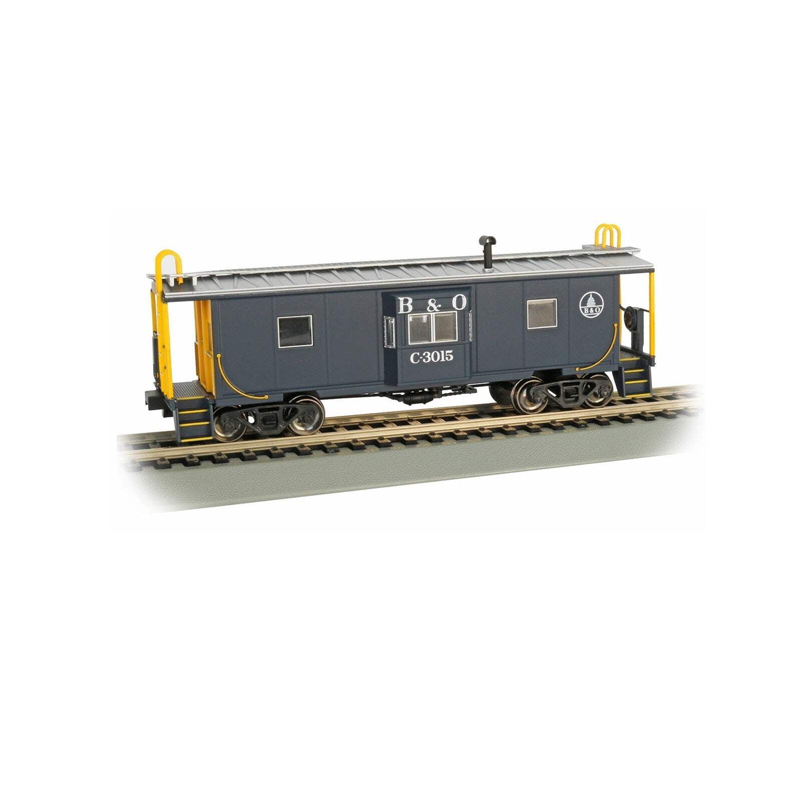 Bachmann #73204, HO Scale, Bay Window Caboose with Roof Walk, B&O ...
