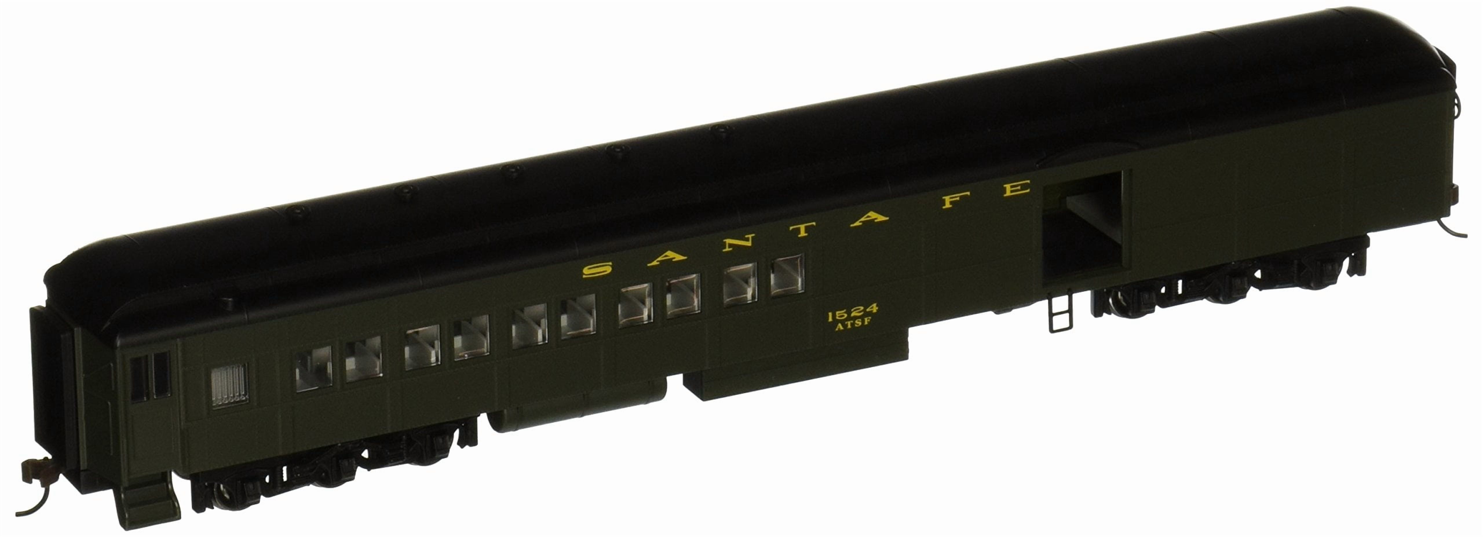 BACHMANN Santa Fe Pullman Green Combine 72 Ft Ho Scale Train Car ...