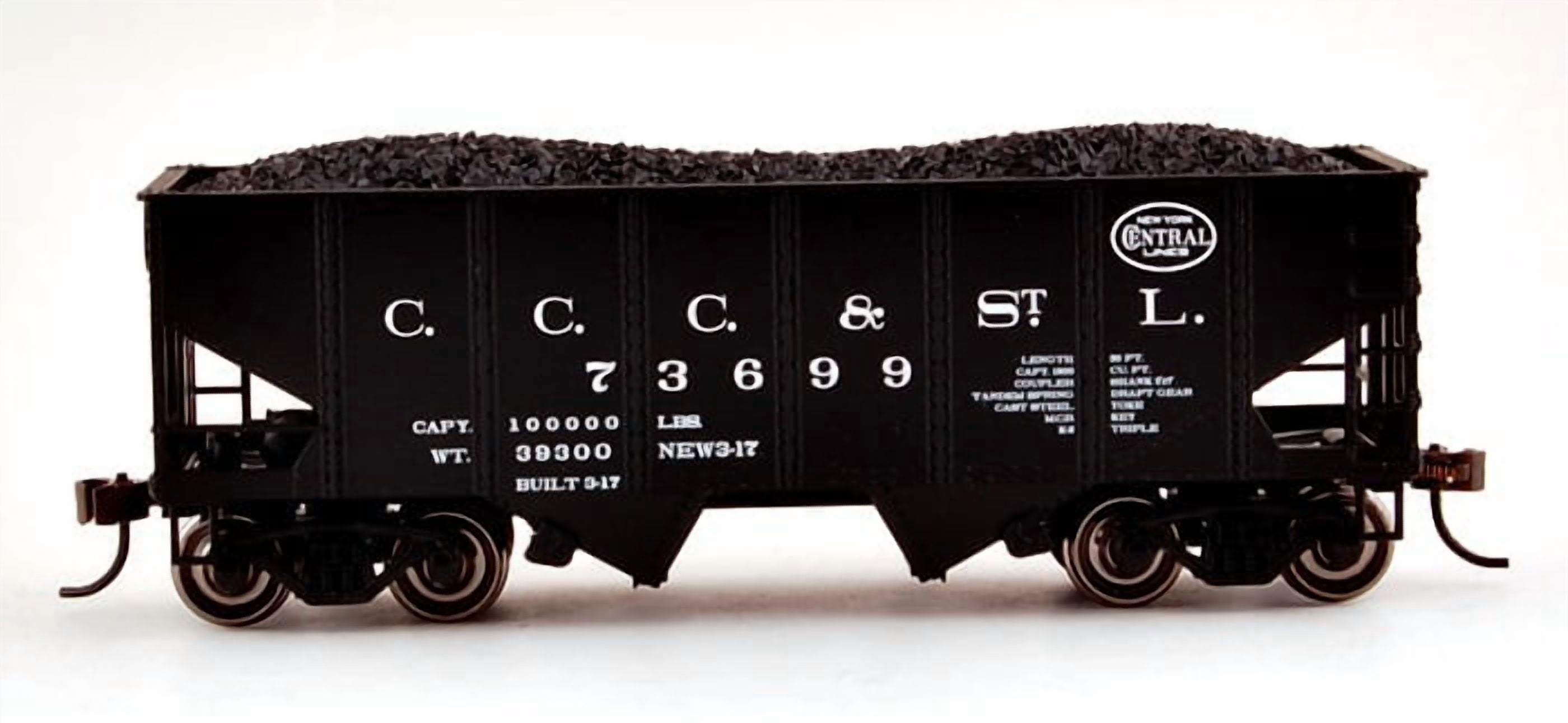 Bachmann HO Scale Train 2-Bay Hoppers NYC - Big Four 19510 - Walmart.com