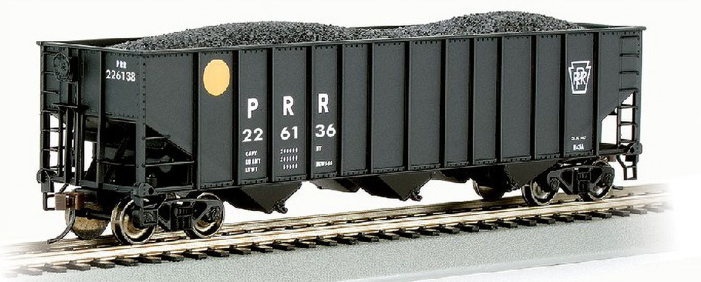 Bachmann Industries HO 100-Ton 3-Bay Hopper PRR/Yellow Ball #226136 ...