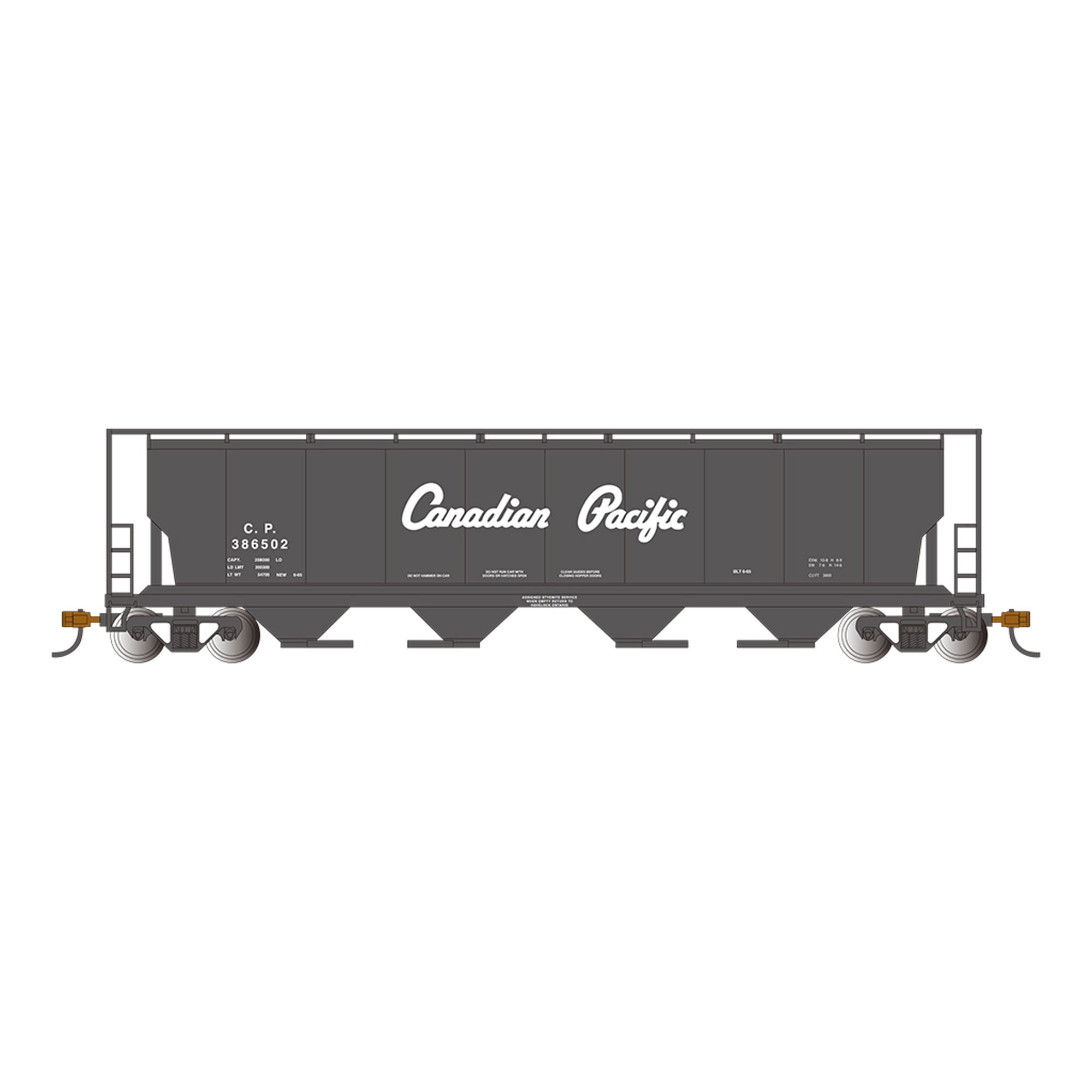 Bachmann Industries HO 4-Bay Cylindrical Hopper w/FRED CPR BAC73804 HO ...