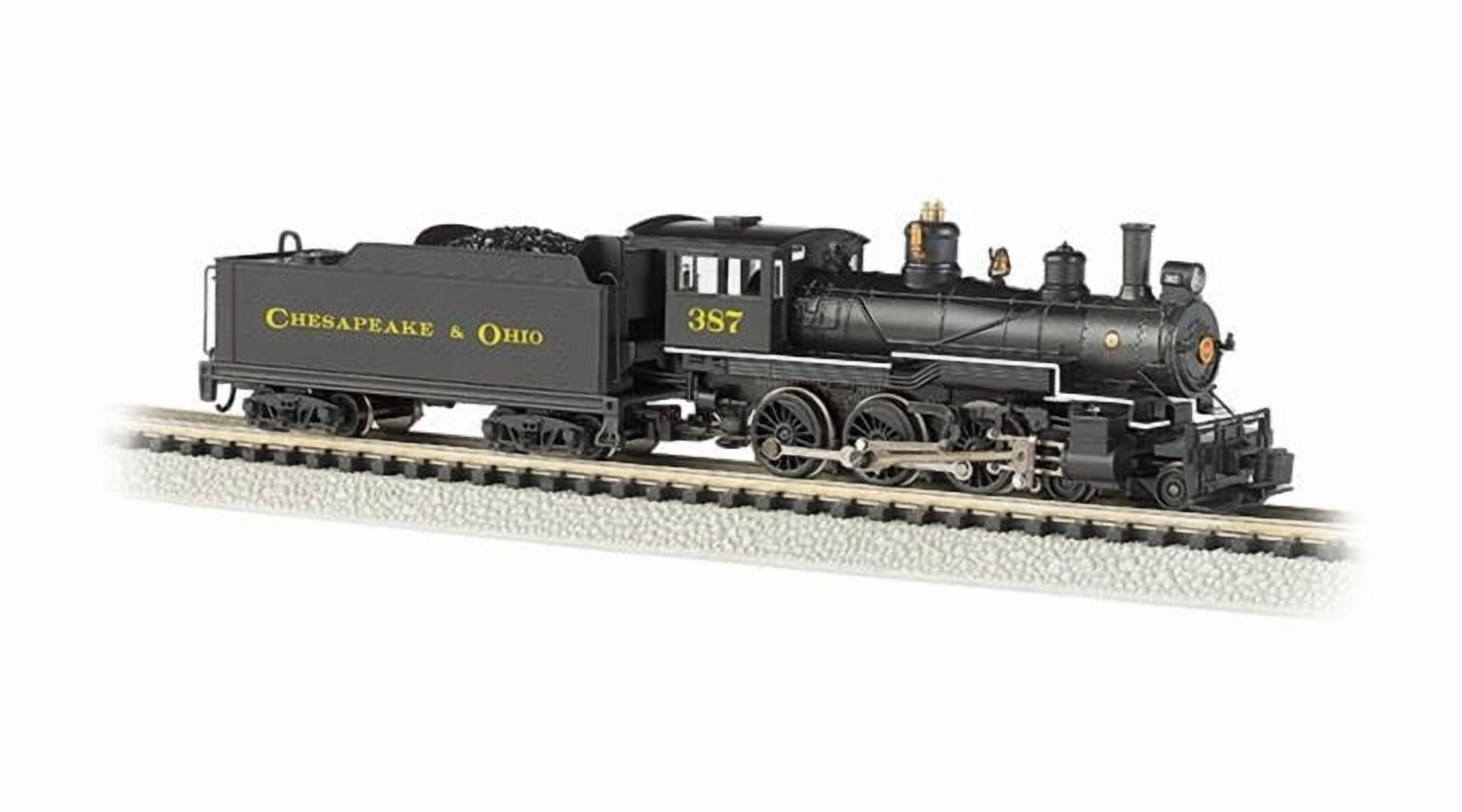 Bachmann Industries N 4-6-0 w/DCC, C&O/Black/Yellow #387 - Walmart.com