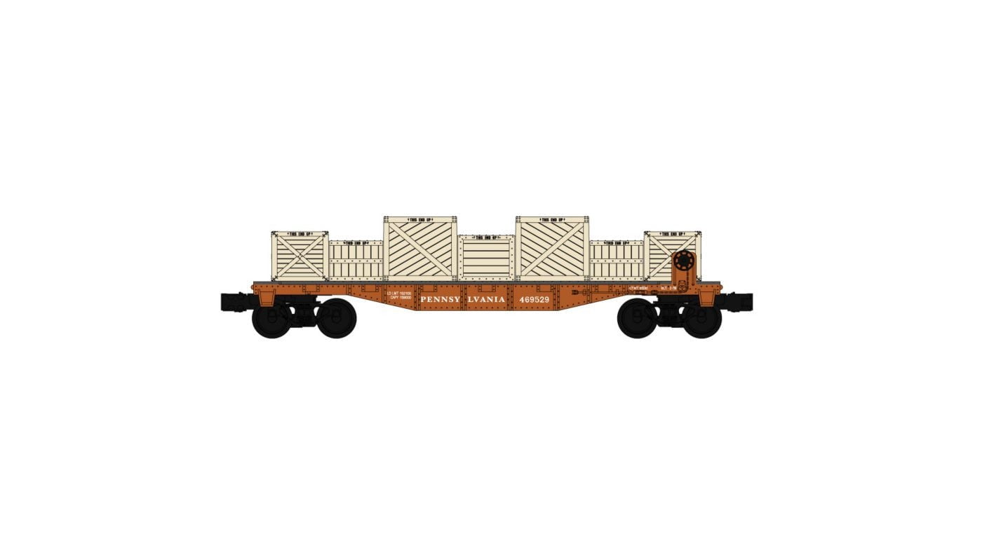 Bachmann Industries O-27 Williams 40 Flat w/Crate Load, PRR - Walmart.com