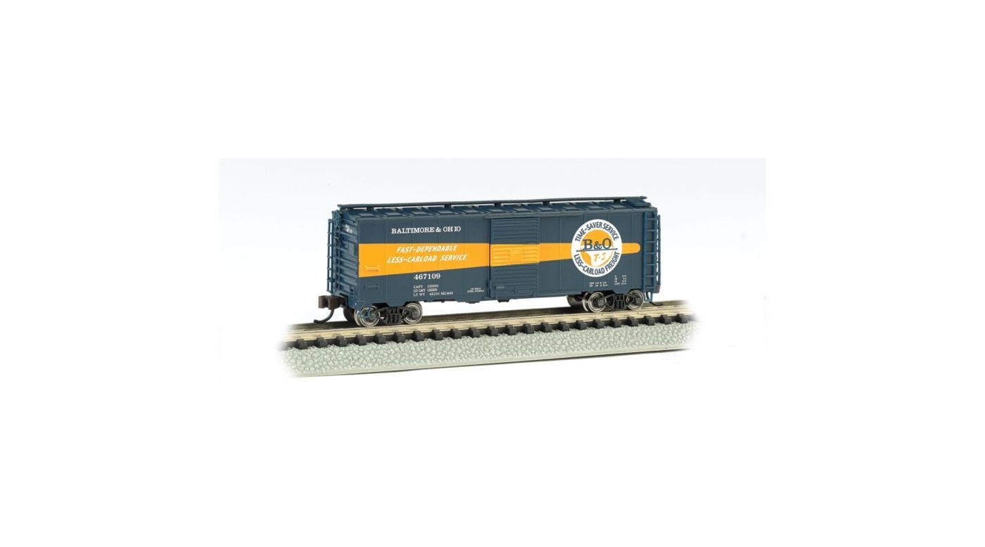 Bachmann N Scale Train Aar 40' Steel Box Car B&O Timesaver 17057 ...
