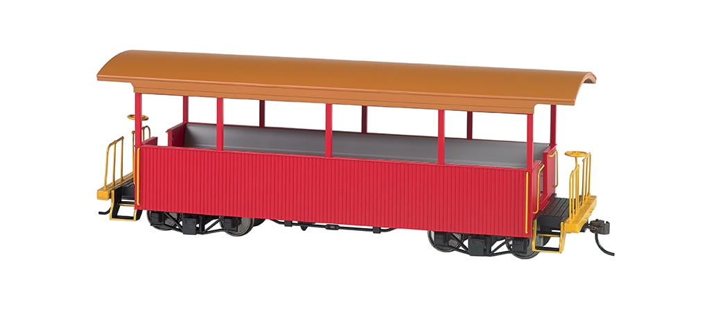Bachmann On30 Scale Spectrum Open Excursion Car Red W/Tan Roof 26002 ...