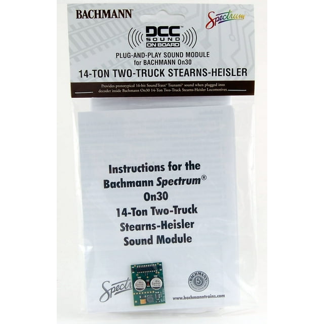 Bachmann Train DCC Tsunami Plug & Play Sound Module for Heisler On30 ...