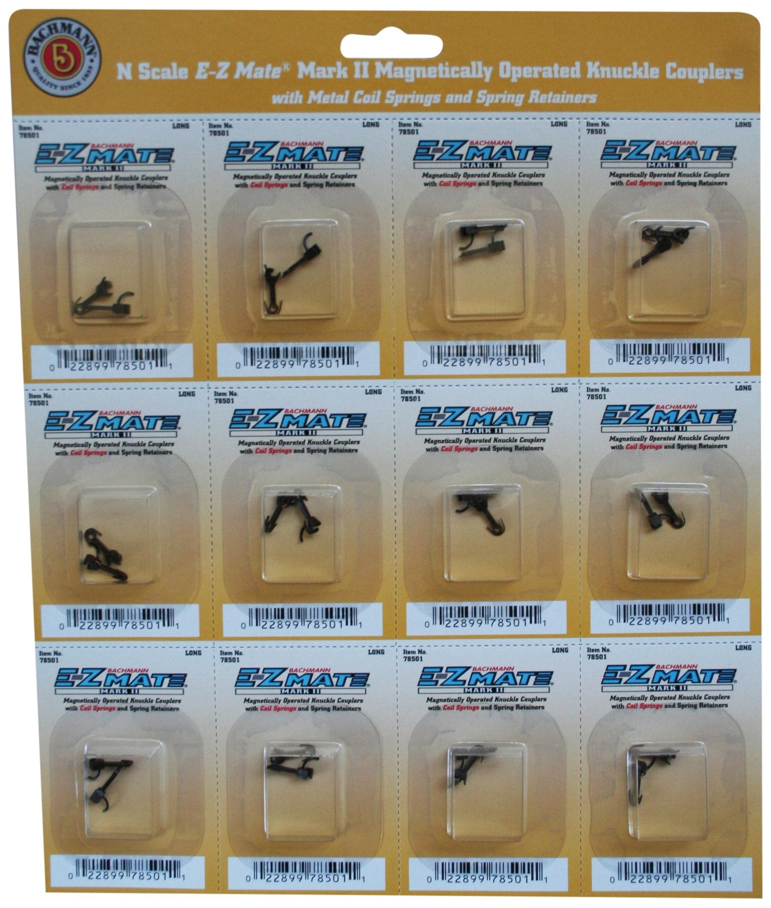 Bachmann Trains E - Z Mate Mark II Magnetic Knuckle Couplers with Metal ...
