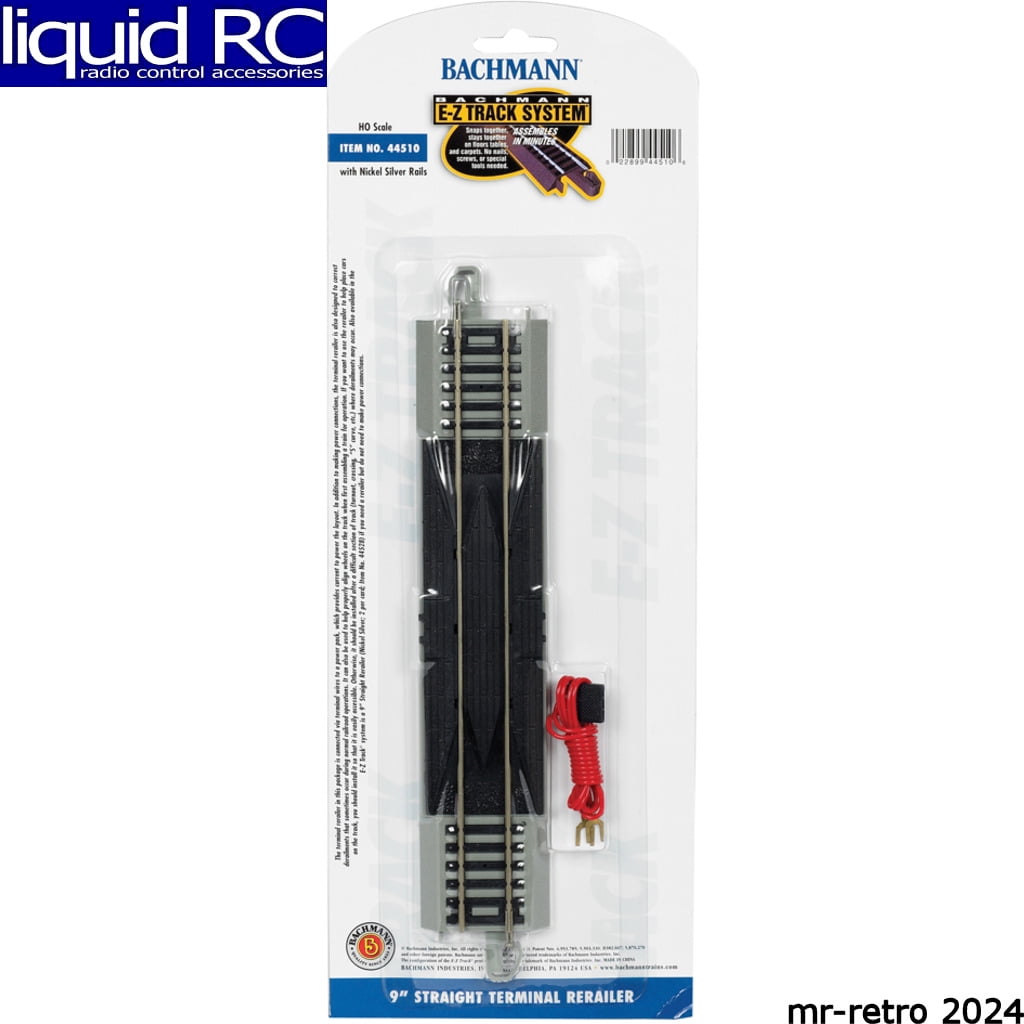 Bachmann Trains - Snap-Fit E-Z Track 9? Straight Terminal Rerailer w ...