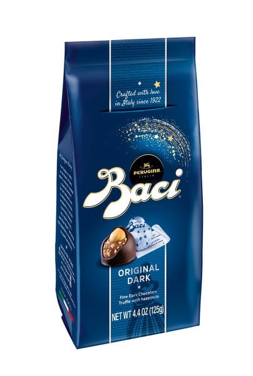 Baci Perugina Dark Chocolate Covered Hazelnuts Truffles Candy Bag, 4.4 ...