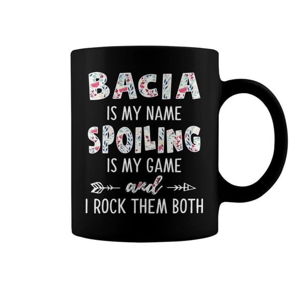 Bacia Grandma Gift Bacia Is My Name Spoiling Is My Game Coffee Mugs ...