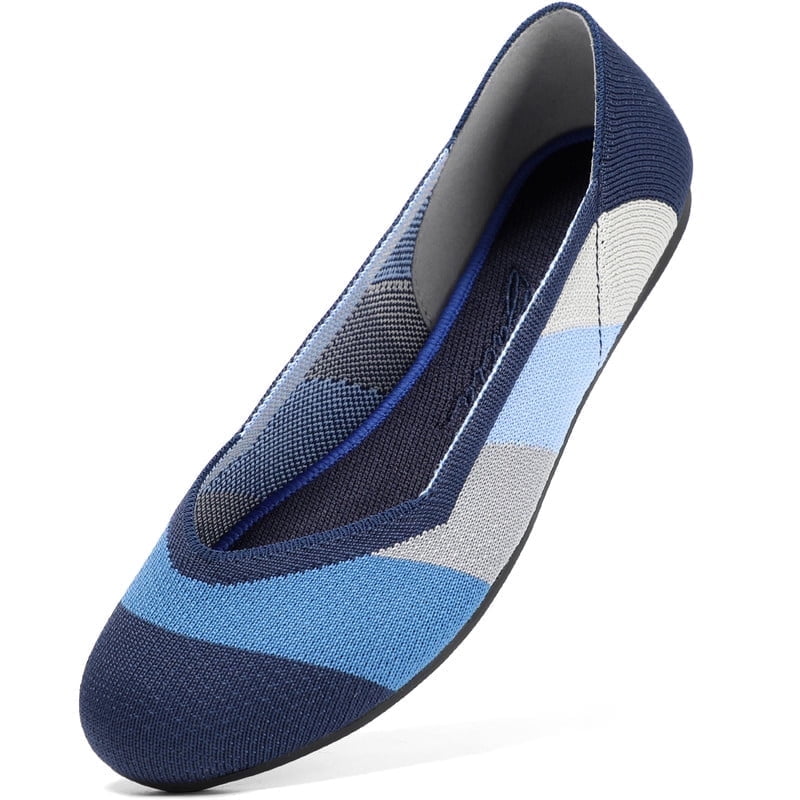 Bacia Womens Ballet Flats Slip On Comfortable Walking Knit Flat Shoes ...