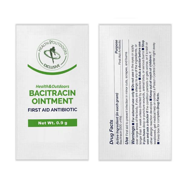 Bacitracin Ointment, First Aid, 144 Count .9g Packets With Health & Outdoors Packaging - Walmart ...