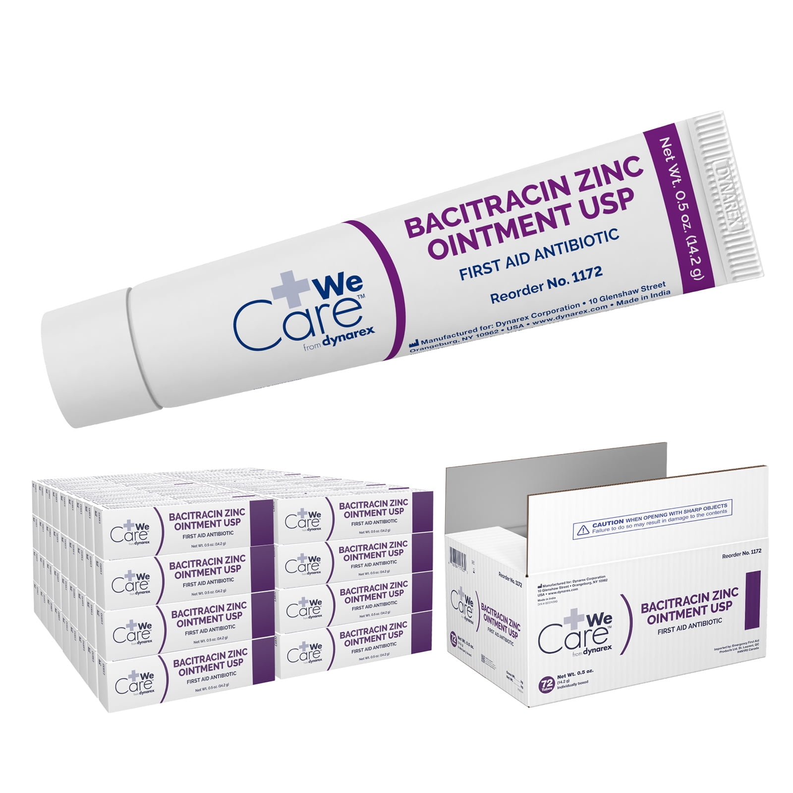 Dynarex Bacitracin Zinc Ointment USP - Burn Cream and Antibiotic ...