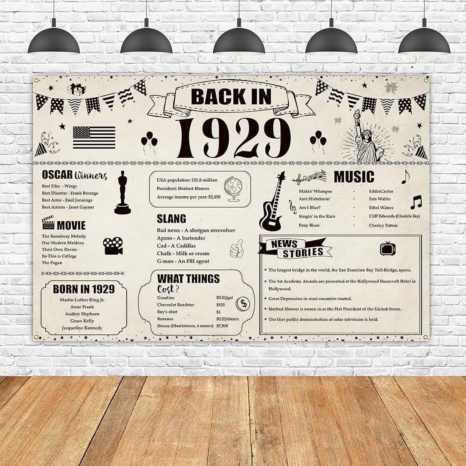 Back in 1969 Poster Newspaper Backdrop Banner,55th Anniversary Birthday ...