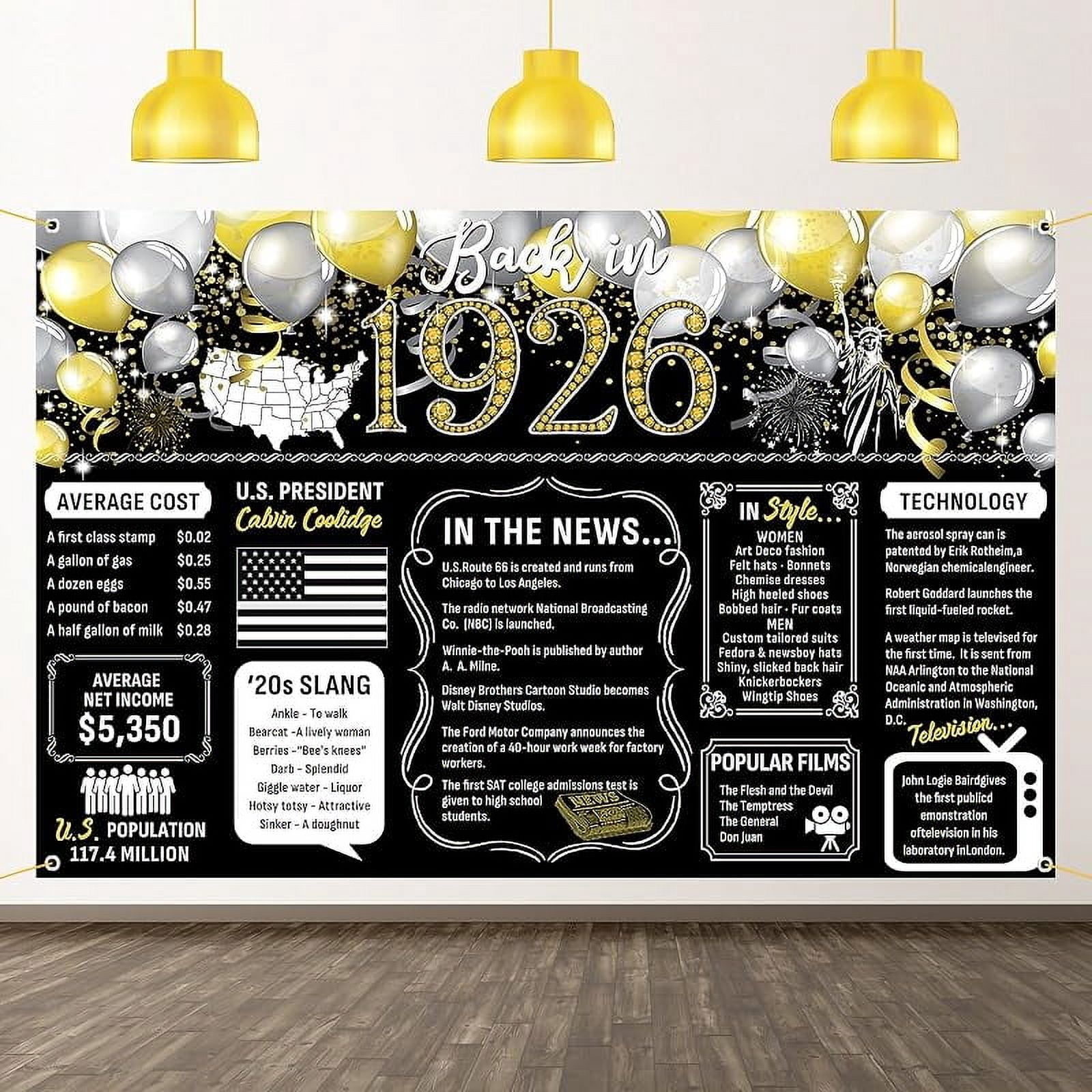 Back in 1999 Backdrop Large Wall Banner, Cheers to 26 Years, Happy 26th ...