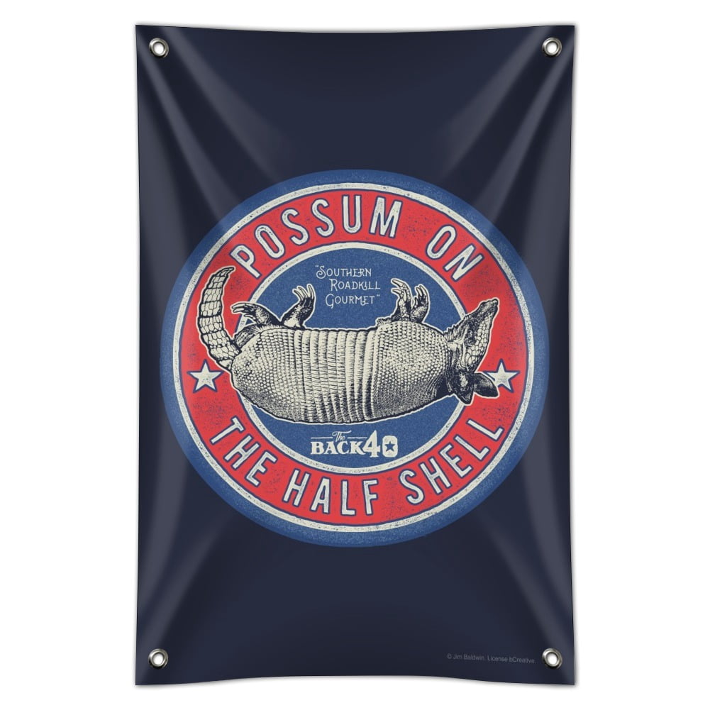 Back 40 Possum on the Half Shell Roadkill Home Business Office Sign ...