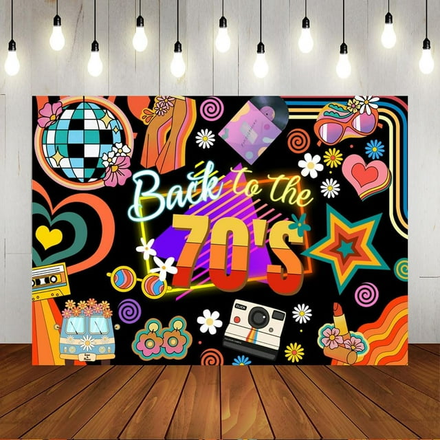 Back to 70s Party Backdrop for Adults Disco Party Decorations 1970's ...
