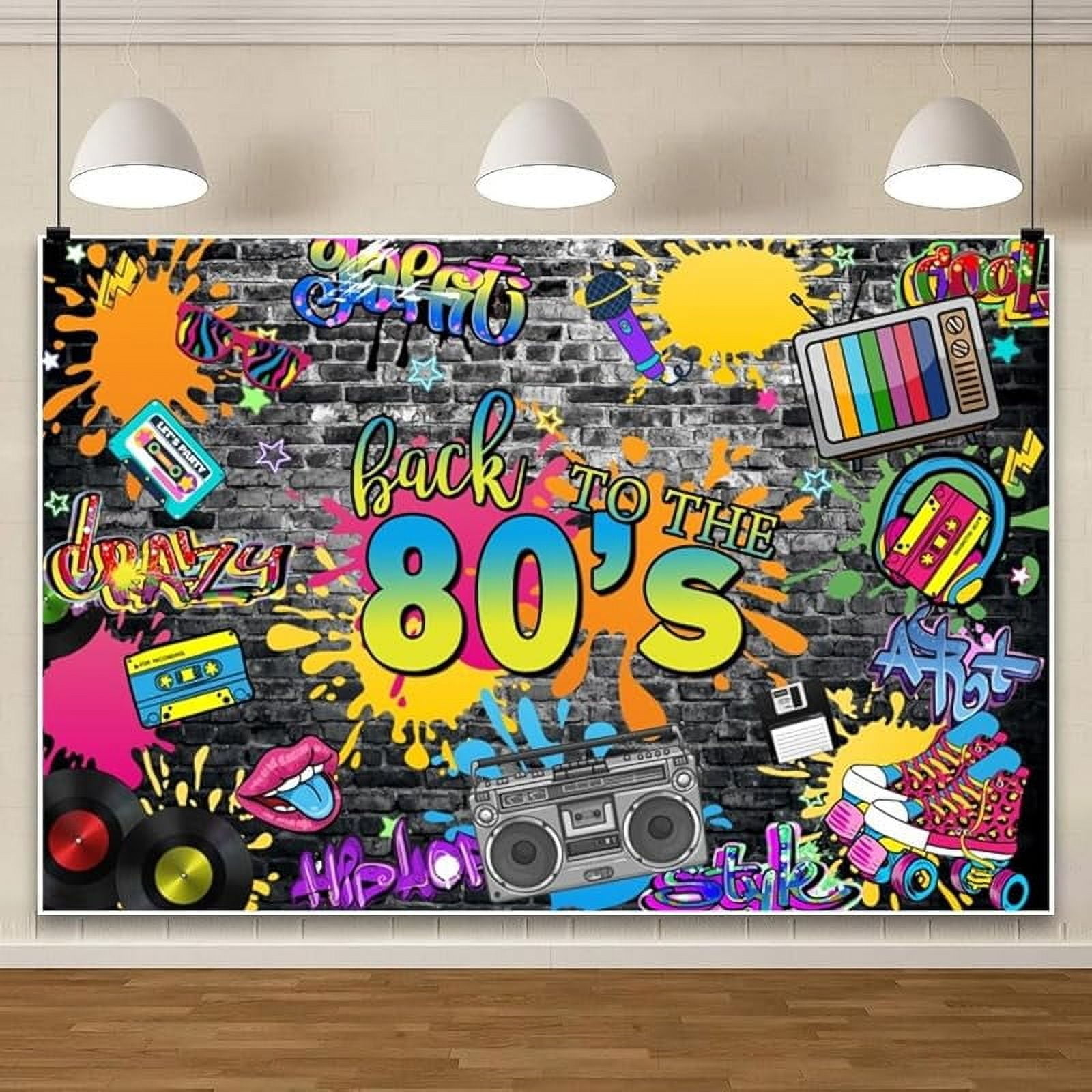 Back to The 80s Backdrop Hip Hop Graffiti 80s Theme House Party ...