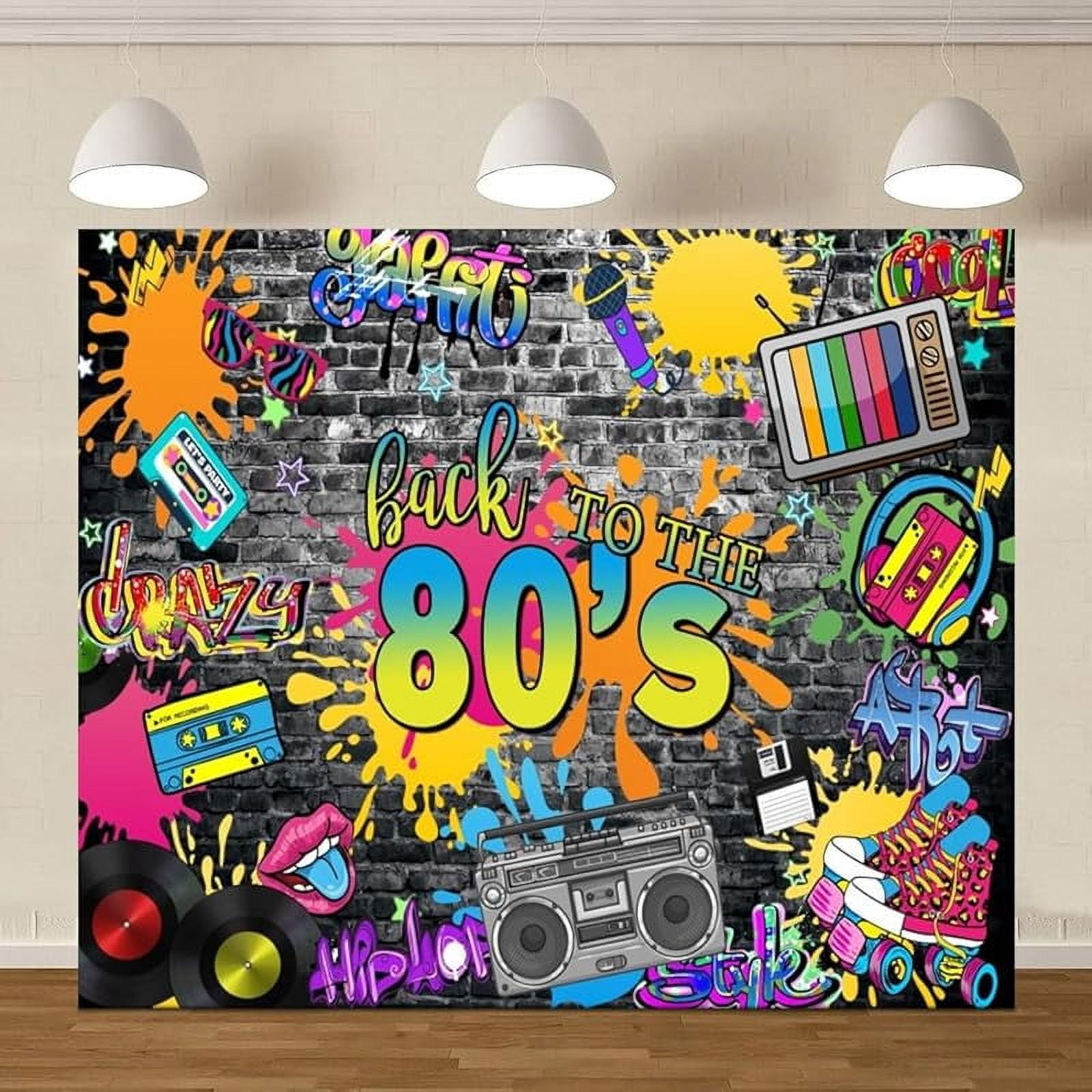 Back to The 80s Backdrop Hip Hop Graffiti 80s Theme House Party ...