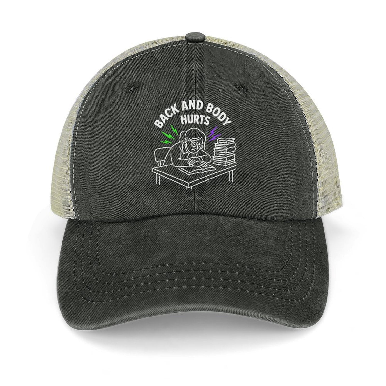 Back And Body Hurts Black Baseball Cap for Men Women, Adjustable ...