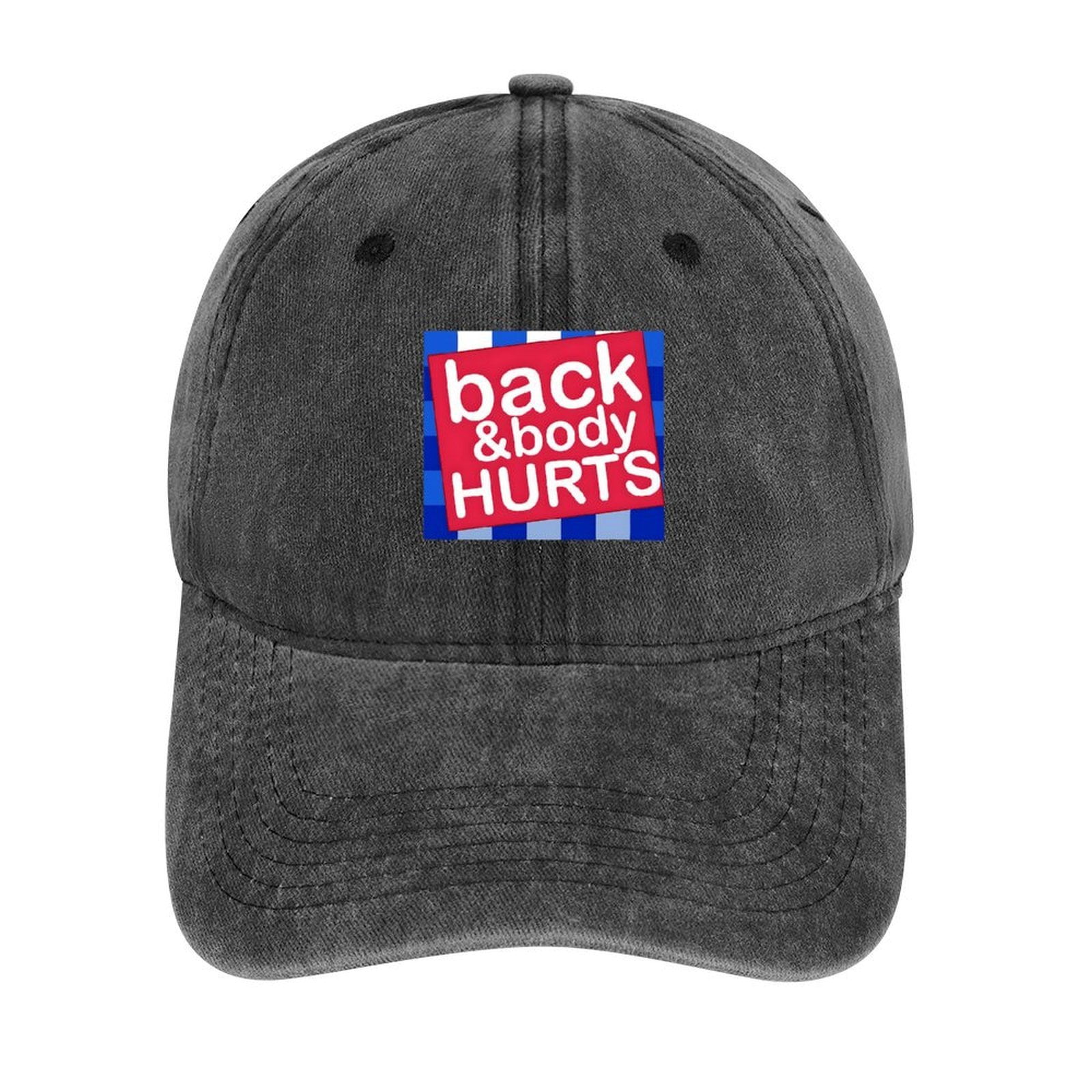 Back And Body Hurts Charcoal Hat Adjustable Funny Fashion Unisex ...
