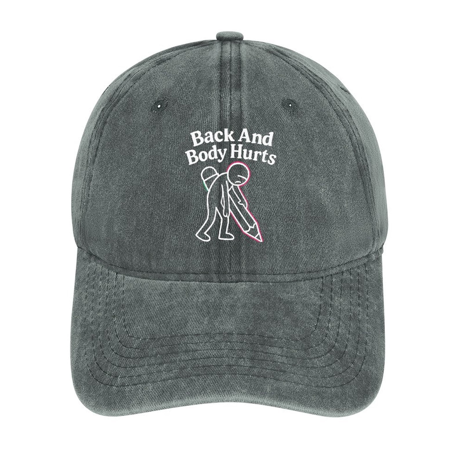 Back And Body Hurts Gray Baseball Cap for Men Women, Adjustable ...