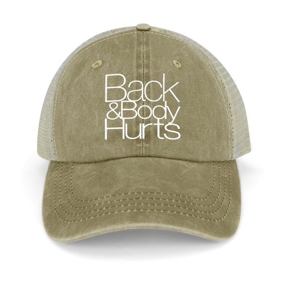 Back And Body Hurts Khaki Hat Adjustable Funny Fashion Unisex Baseball ...