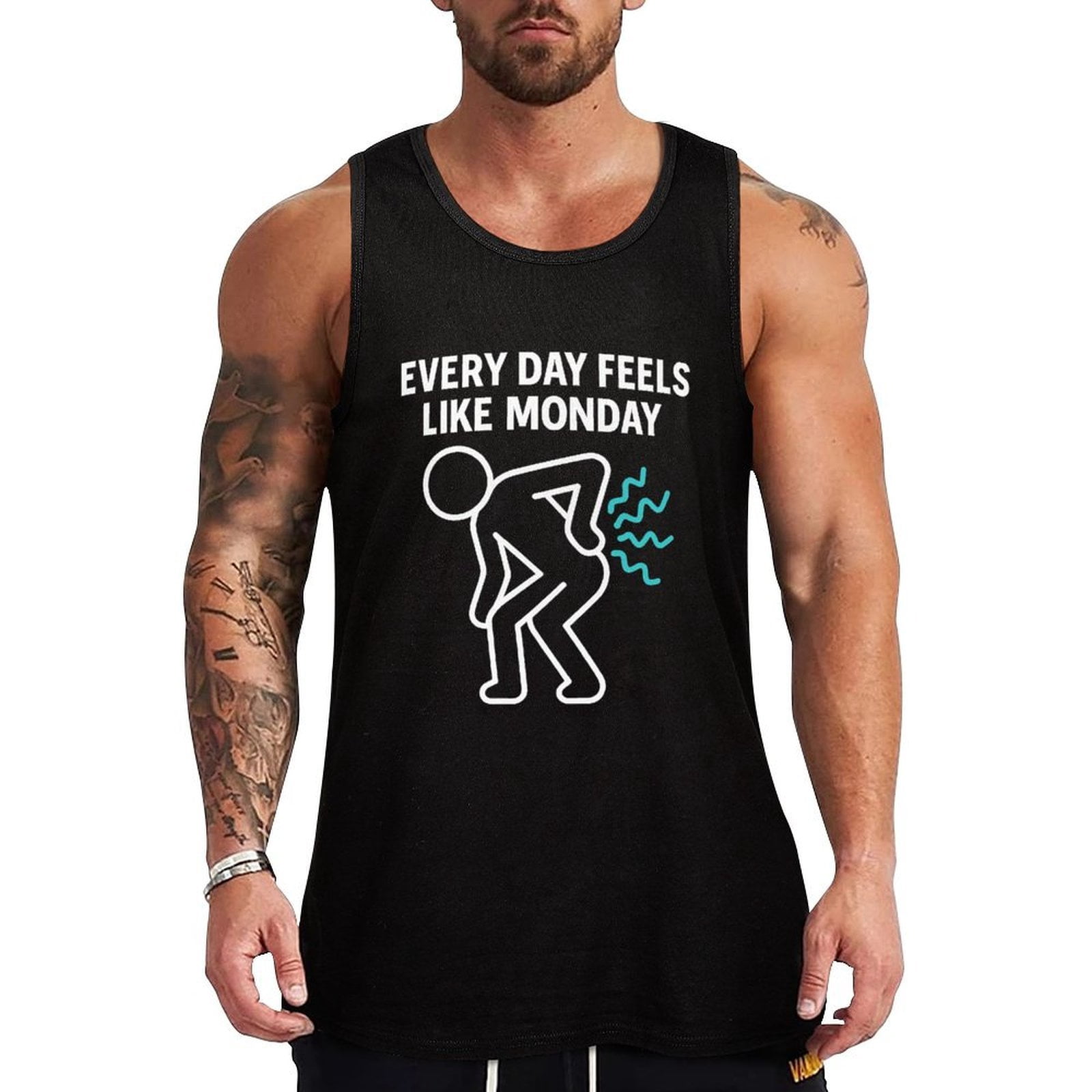 Back And Body Hurts Men's Tank Top Muscle Workout Gym Sleeveless T ...