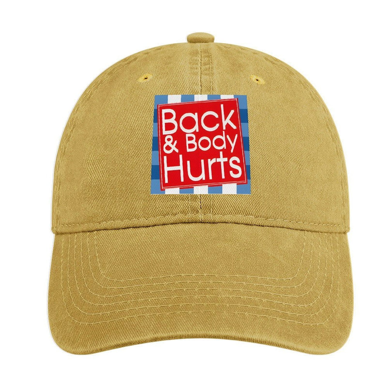Back And Body Hurts Sand Colour Hat Adjustable Funny Fashion Unisex ...