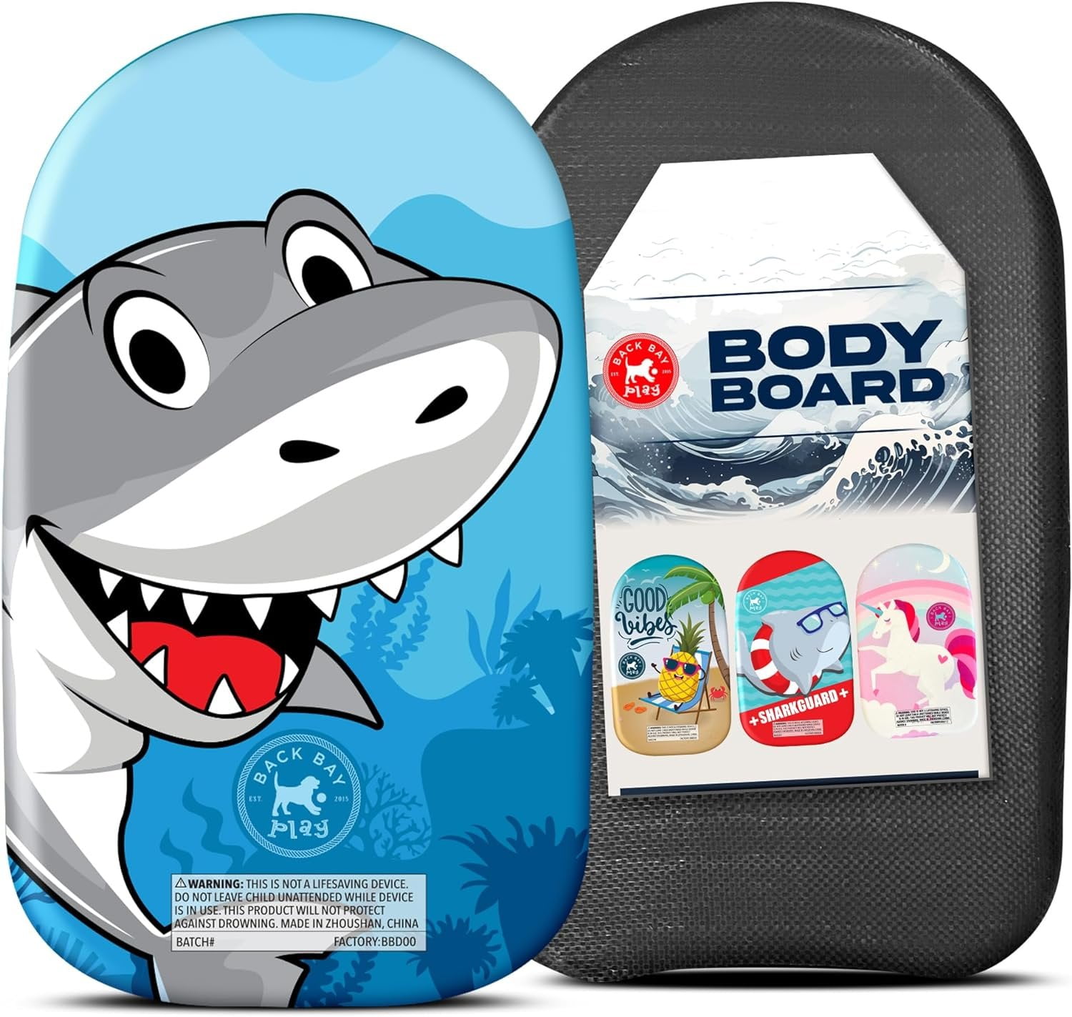 Back Bay Play 18" Body Boards - Lightweight EPS Core Boogie Boards for ...