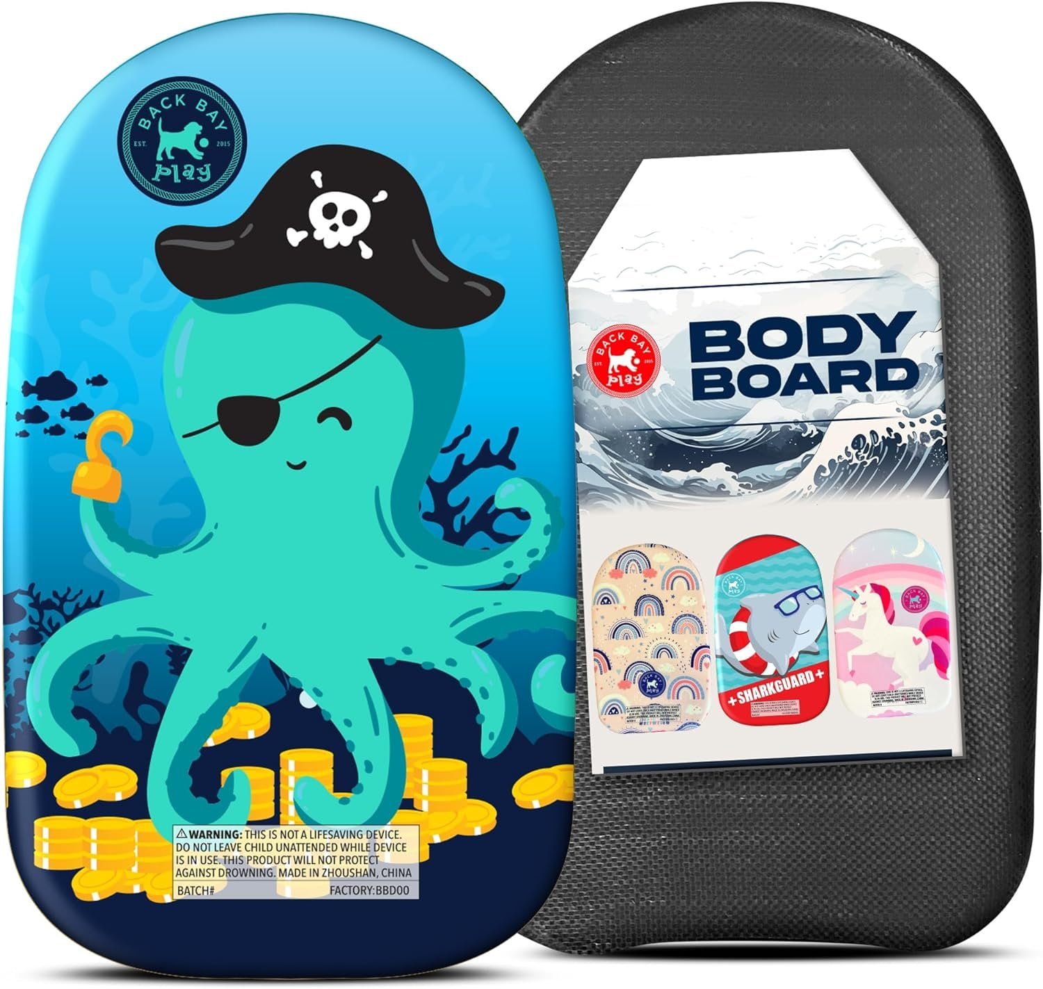 Back Bay Play 18" Body Boards - Lightweight EPS Core Boogie Boards for ...