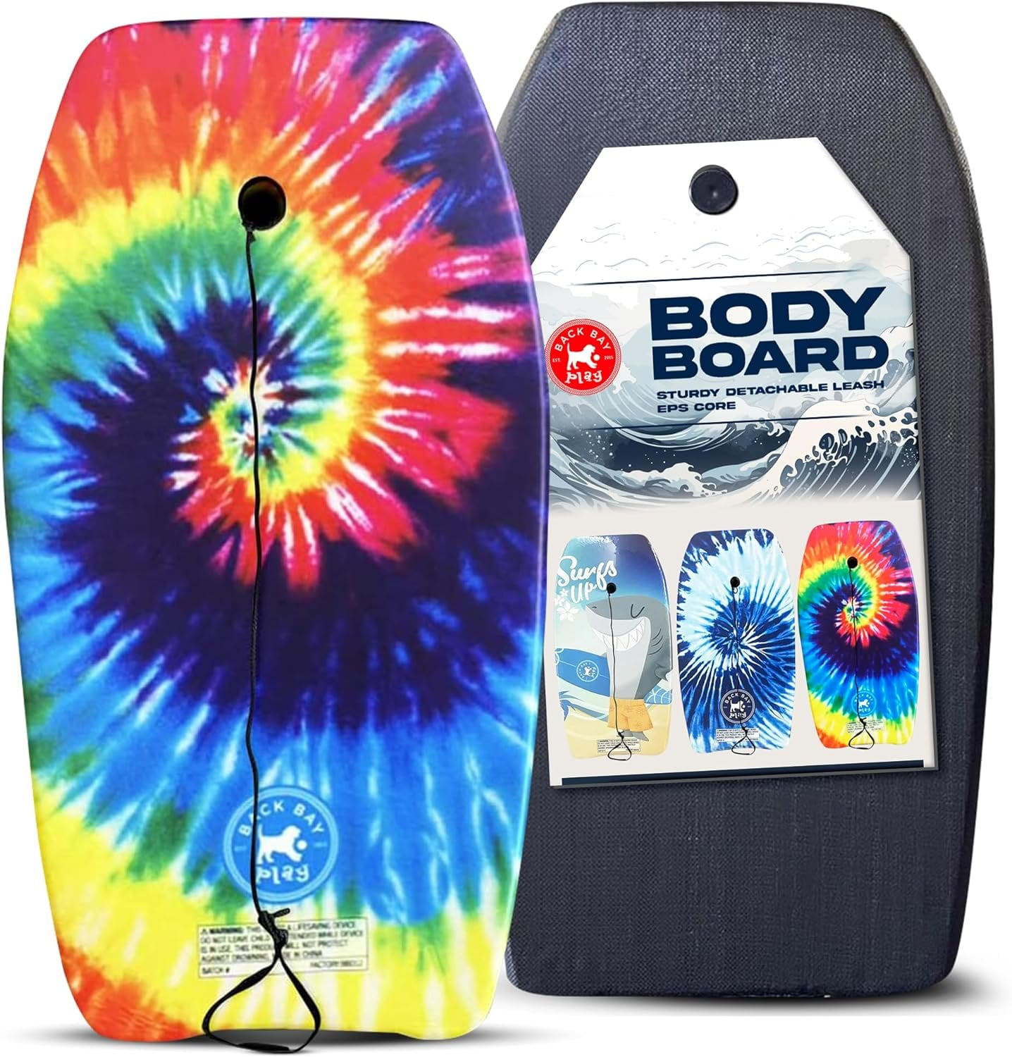 "Back Bay Play 33"" Body Surf Beach Bodyboard for Kids & Adults with ...