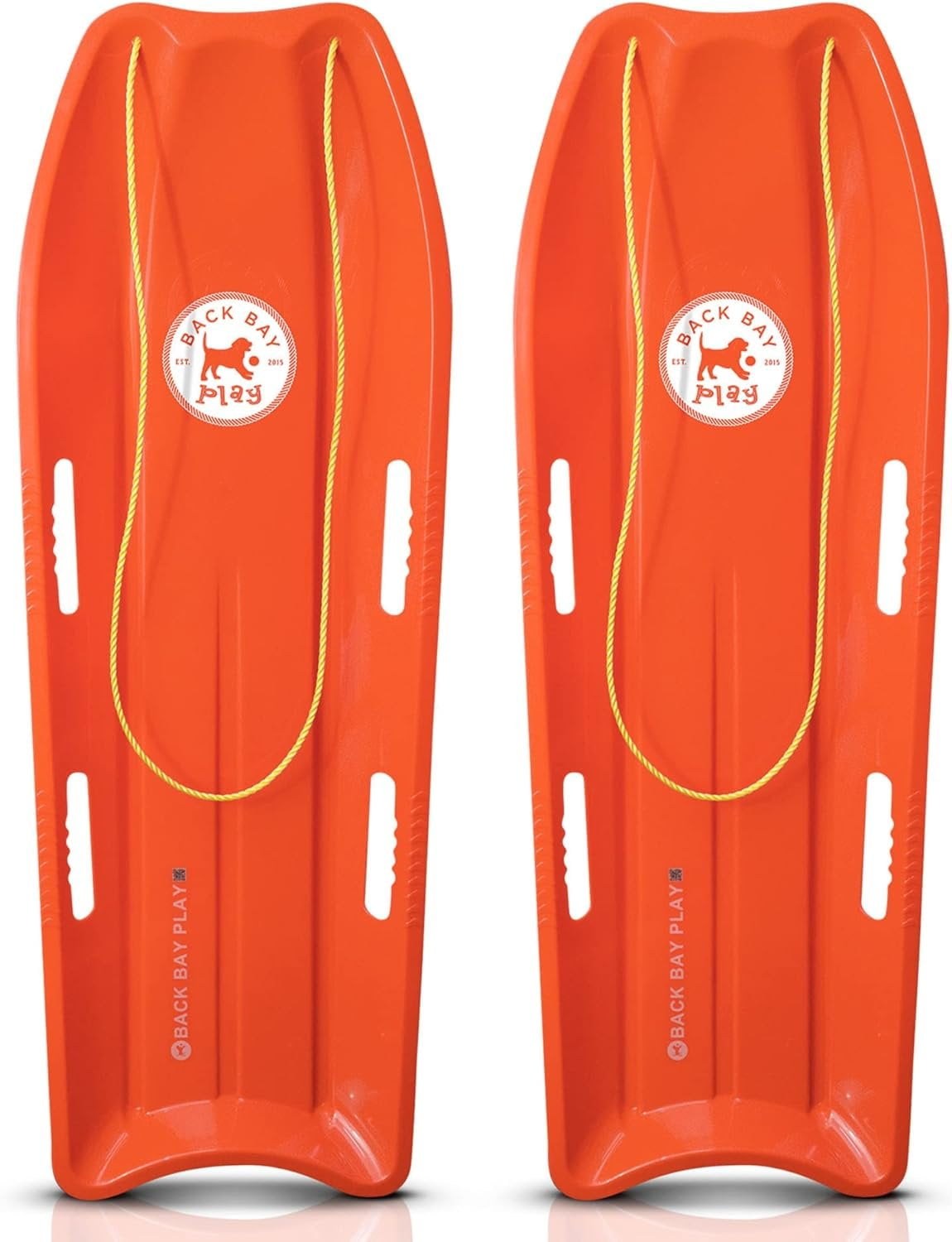 Back Bay Play 47in Snow Sled Racer High Density Plastic Sled 2 Person ...